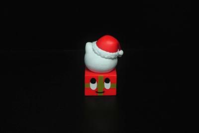 China Christmas Style  Custom Plastic Toys Red Box 80 - 90 Degree PVC For Children for sale