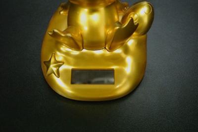 China Gold Small Electronic Toys / Solar Energy Toys With Happy Worker Logo 10CM for sale