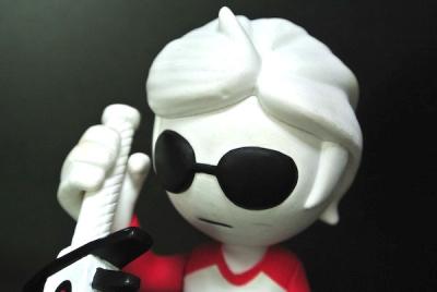China White Hair Dave Anime Action Figures , Plastic Action Figures Customized Color for sale