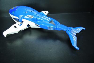 China Blue Shark Figure Transformer Robot Toy Easy Operation For Display for sale