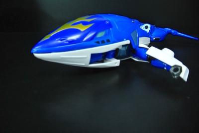 China Blue Shark Figure Transformer Robot Toy Easy Operation For Display for sale