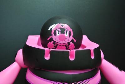 China Customized Pink Black Coin Bank Toy Hands Movable 8 Inch For Home Decoration for sale