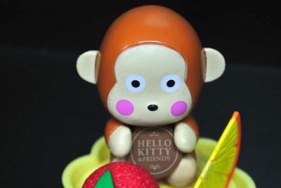China Candy Container Plastic Monkey Figurines , Plastic Monkey Toy Small Size for sale