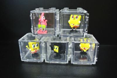 China Multifarious Spongebob Collectible Figures Transparent Box For Decoration for sale