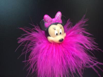 China Pink Vinyl Disenyland Ballpen Plastic Daily Product with figure Minnie head for student made of PVC and ABS for sale