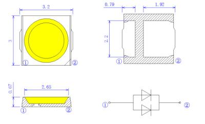 China High Lumen 36V 30mA 180lm 3030 LED Chip RGB for Sports Gym Lamp for sale