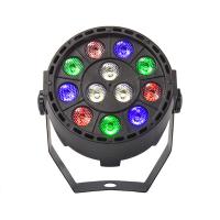 China LED Flat Par 12x3W RGBW Color Light Sound Activated Disco Ball Christmas Projector Stage Light for sale