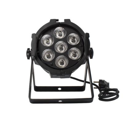 China 7x12W LED Plastic Flat Par Light RGBW 4in1 DMX512 Wash Dj Lights for sale
