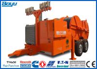China 4x50kN Hydraulic Tensioner 4 Bundle Conductor Stringing Equipment Cummins Engine 1500mm Bullwheel for sale