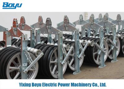China 120 KN Five Aluminum Conductor Pulley Burst Load With Grounding Wheels for sale