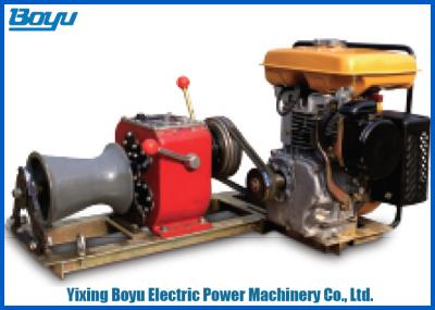 China 230kg 30KN Diesel Power Winch - 1 or 2 Gear Stringing Equipment for Power Line Installation for sale