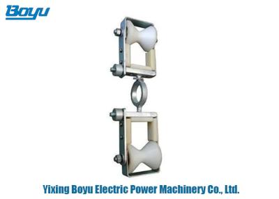 China Nylon Double Sheave Block Cable Pulley 2KN Rated Load for OPGW Stringing for sale