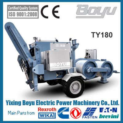 China 190kN Hydraulic Pulling Machine 10 Groove Cummins Engine Overhead Transmission Line Stringing Equipment for sale