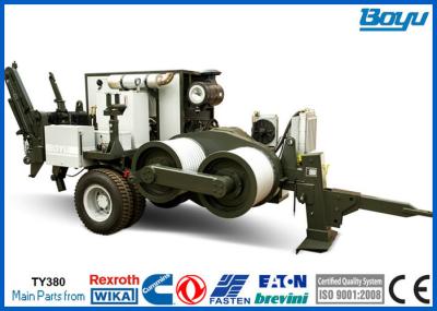 China TY380 380kN Hydraulic Cable Conductor Puller - 38T Capacity Overhead Transmission Line Stringing Equipment with 38mm Max Rope for sale