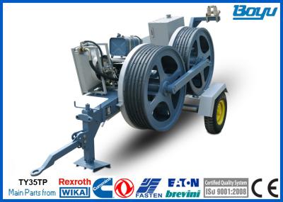 China TY35TP Hydraulic Tensioner 35kN 3.5T Capacity with 1200mm Bull-wheel for Overhead Line Stringing for sale
