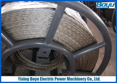China 22mm Galvanized Steel Pilot Wire Rope 320kN Breakage Load 1000m Length for High Voltage Line Stringing for sale