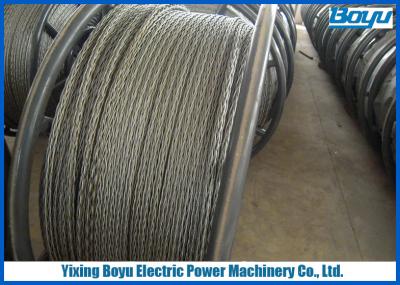China 24mm Anti-twisting Braided Steel Wire Rope - 360kN Breaking Load, 800m Length for Overhead Line Stringing for sale