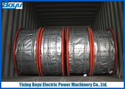 China 24mm Anti-twisting Braided Steel Wire Rope - 389kN Breaking Load, 18 Strands for Line Stringing Engineering for sale