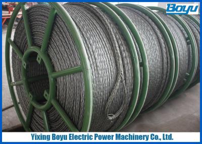 China 28mm Galvanized Steel Braided Anti-Twist Wire Rope - 580kN Breakage Load for Overhead Cable Stringing for sale