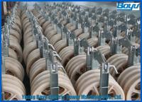 China Galvanized Steel Bundled Conductor Pulley 3x830x110 with 60kN Load Capacity for Transmission Line Stringing for sale