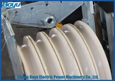 China 5-Wheel Bundled Conductor Pulley 508mm Diameter 75mm Width 40kN Load Capacity for Transmission Lines for sale