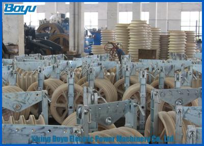 China 5-Wheel Bundled Conductor Pulley 916mm Diameter 80kN Load Capacity for Power Line Construction up to 800mm² for sale