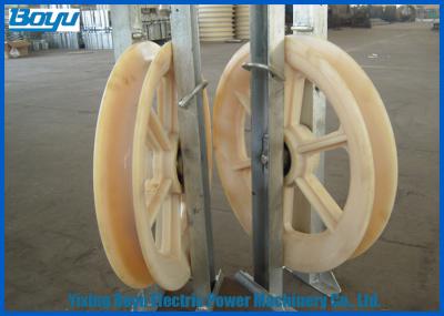 China 916x110 Single Nylon Wheels Bundled Conductor Pulley - 50kN Load Capacity for Up to 800mm² Conductors for sale