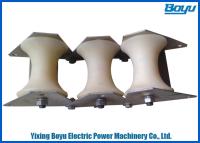 China Nylon Wheel Triple Cable Pulley 10kN Rated Load Linear and Angular Stringing Blocks for sale
