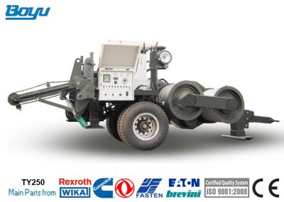 China TY220 Hydraulic Puller 220kN 500KV Transmission Line Stringing Equipment with 760mm Bull Wheel and 239kw Cummins Engine for sale