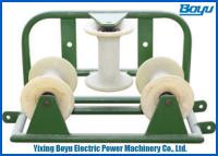 China Ground Corner Pulley Stringing Blocks with 3 Nylon Wheels, 10kN Load Capacity for Transmission Line Installation for sale