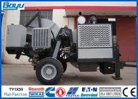 China 50kN 5T Hydraulic Cable Tensioner with German Rexroth Speed Reducer | 1300/1500mm Bull-wheel | 2400kg Weight for sale