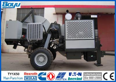 China 50kN 5T Hydraulic Cable Tensioner with German Rexroth Speed Reducer | 1300/1500mm Bull-wheel | 2400kg Weight for sale