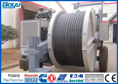 China 2x70kN 14Tons Hydraulic Cable Stringing Machine with 1700mm Bull-wheel and 40mm Conductor Capacity for sale