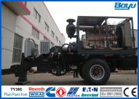 China TY380 Hydraulic Cable Puller 380kN 38T Capacity for 4-Bundle Overhead Transmission Line Stringing with 38mm Rope for sale