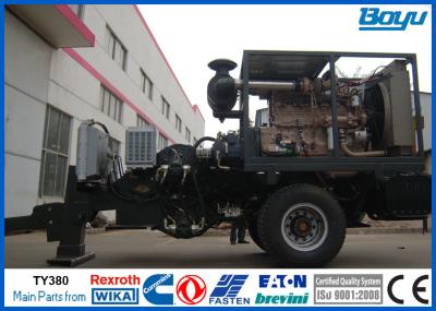 China TY380 Hydraulic Cable Puller 380kN 38T Capacity for 4-Bundle Overhead Transmission Line Stringing with 38mm Rope for sale