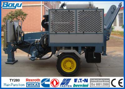 China 280kN 28 Ton Hydraulic Cable Puller with 38mm Rope Capacity and 298kW Cummins Engine for Overhead Transmission Lines for sale