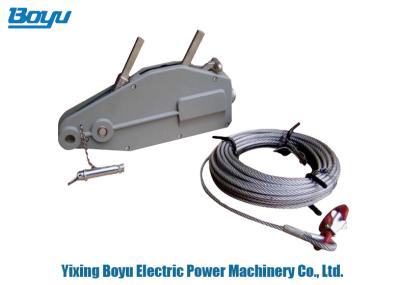 China Transmission Line Stringing Tools Lever Block Wire Rope Pulling Winch 1.6 Ton 11mm for sale