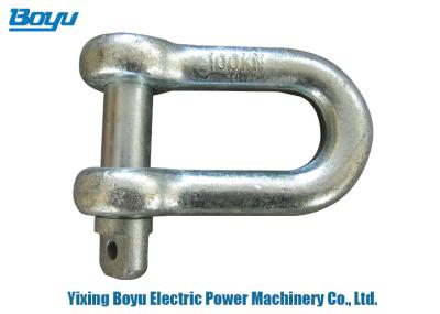 China High Strength D Bow Shaped Shackle 10kN to 300kN Transmission Line Stringing Tools for sale
