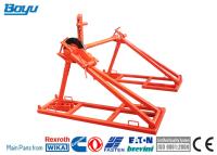 China Red Overhead Line Stringing Tools Mechanical Drum Elevator 40kN 76mm Drum Hole for sale