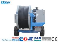 China 77kW Diesel Hydraulic Tensioner with 2x70kN Max Intermittent Tension for Power Line Installation - 1700mm Bull Wheel for sale