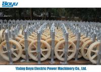 China Single Wheel Aerial Roller Bundled Conductor Pulley For Stringing Rated Load 5kn for sale