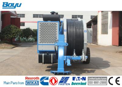 China Hydraulic Cable Tensioner Transmission Line Stringing Equipment 2x40kN Continuous Pull 1300/1500mm Bull-wheel for sale