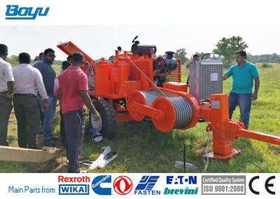 China Hydraulic Cable Puller Machine 100kN Overhead Stringing Max Intermittent Pull 118kW Diesel for sale