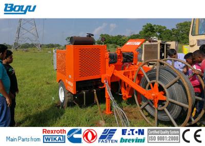China TY90 Cummins Engine Hydraulic Cable Puller - 100kN Max Pull, 5km/h Speed for Overhead Power Line Installation for sale