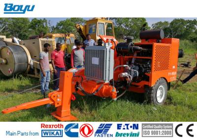 China Hydraulic Cable Puller Overhead Stringing Machine 8 Groove 100kN Tension Puller for sale