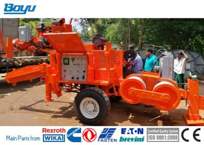 China Hydraulic Cable Puller 90kN Continuous Pull 1400mm Reel 2.5km/h Speed Diesel Engine for sale