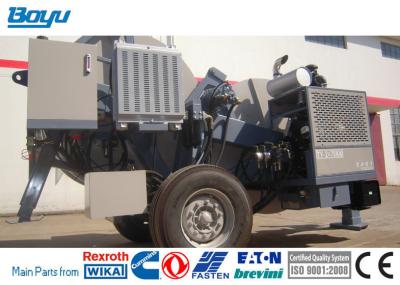 China 2x70kN Hydraulic Cable Tensioner with 2x6 Grooves 1700mm Bull-wheel for Power Line Construction for sale