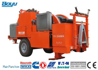 China Hydraulic Tension Machine 2x100kN 1x200kN Overhead Line Stringing Equipment Cummins Engine for sale