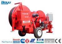China 30kN Max Tension Hydraulic Cable Tensioner 1800mm Bullwheel Overhead Stringing for sale