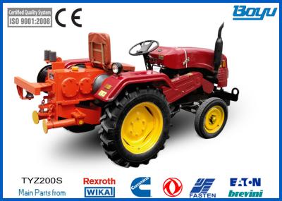 China Bull Wheel Tractor Pulling Machine 41 kN 6 Groove Max Steel Rope 13mm 252 320mm for sale
